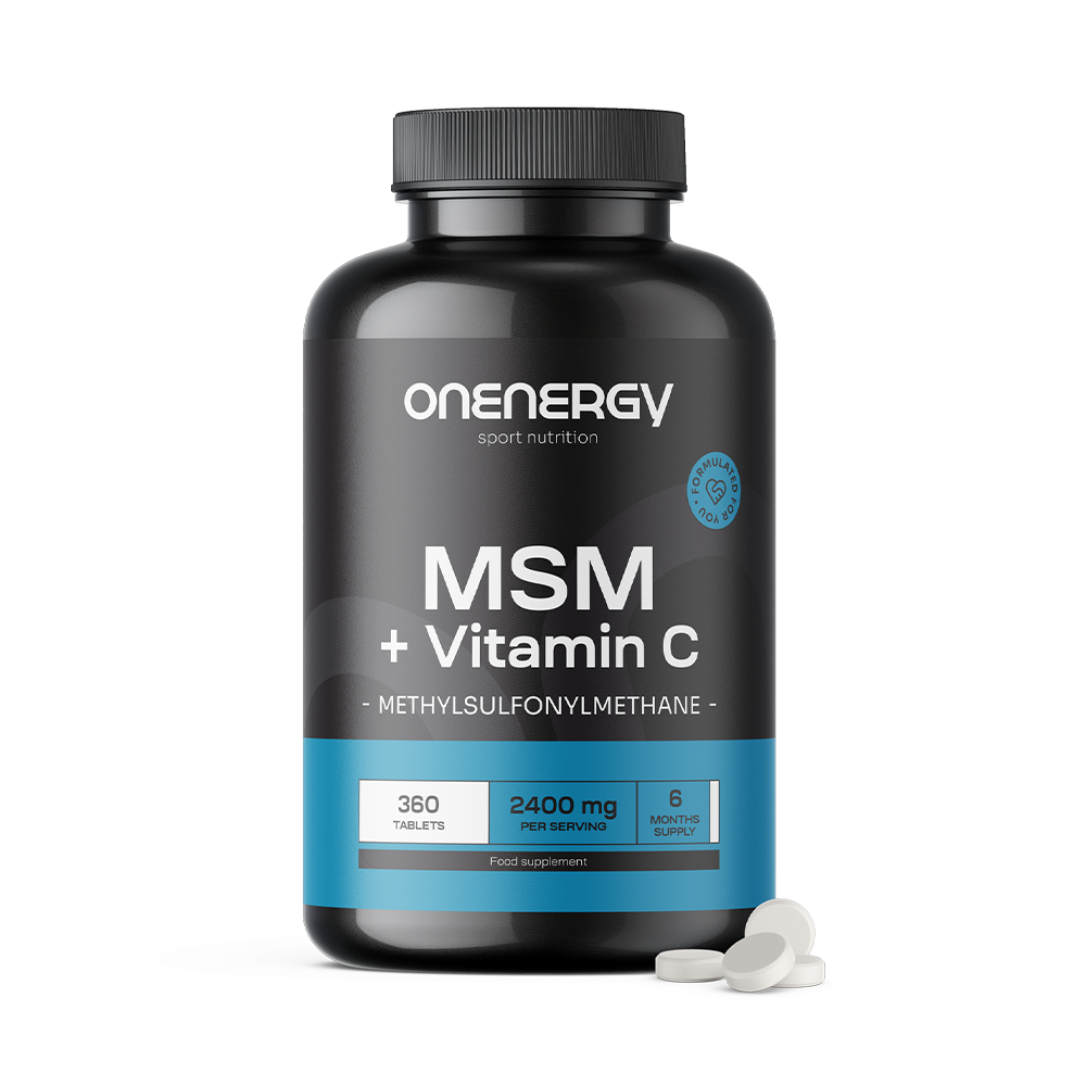 MSM 2400 mg – com vitamina C, 360 comprimidos - OnEnergy.pt