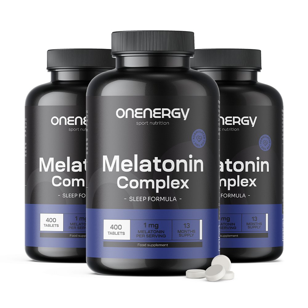 3x Complexo de melatonina 1 mg, total de 1200 comprimidos - OnEnergy.pt